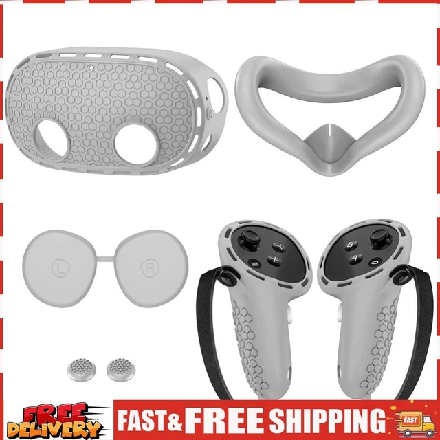 SILIKON-ABDECKUNGSSET, CONTROLLER-GRIFFE, VR-SHELL-ABDECKUNG für Meta ...