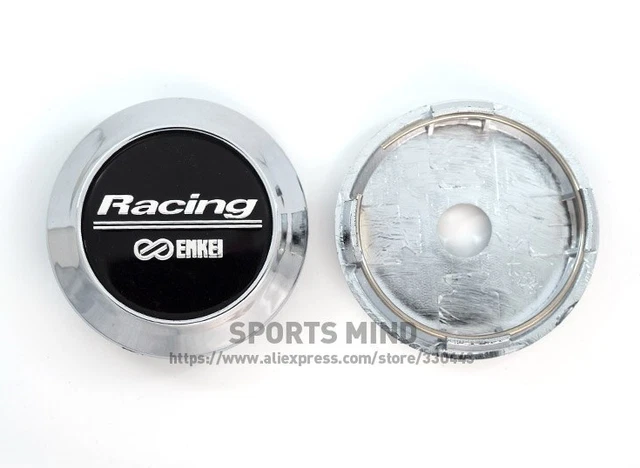 4X64MM ENKEI RACING Chrome Decals Wheel Center Caps Emblems Rim Caps ...