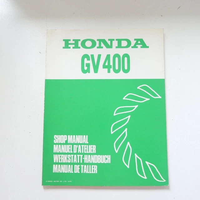 MANUALE OFFICINA ORIGINALE motore Honda GV 400 manuale di riparazione ...