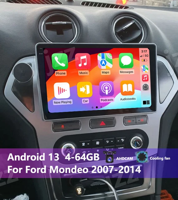 4-64GB WIRELESS CARPLAY Android13 head unit Upgrade Kit For Ford Mondeo ...