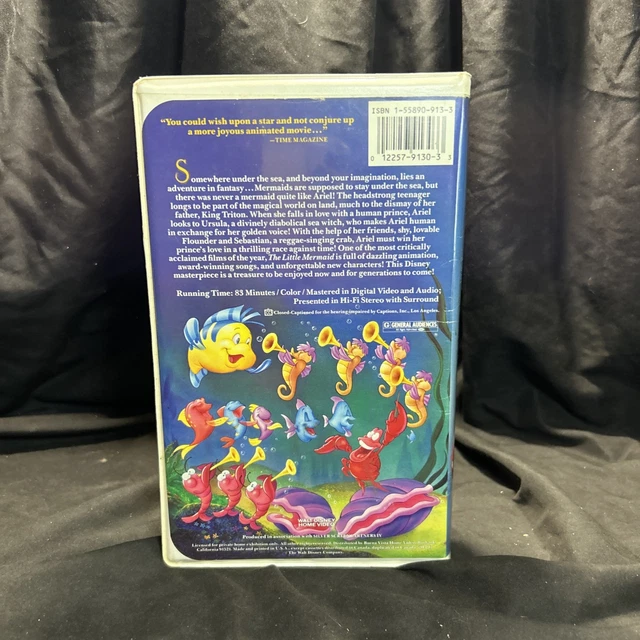 DISNEY THE LITTLE Mermaid (VHS, 1989) BANNED COVER £22.22 - PicClick UK
