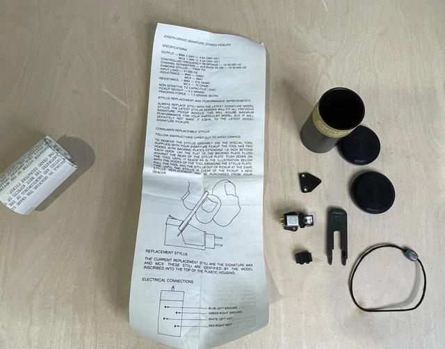 RARE VINTAGE JOSEPH Grado Signature 8MX Phono Cartridge w/ Original ...