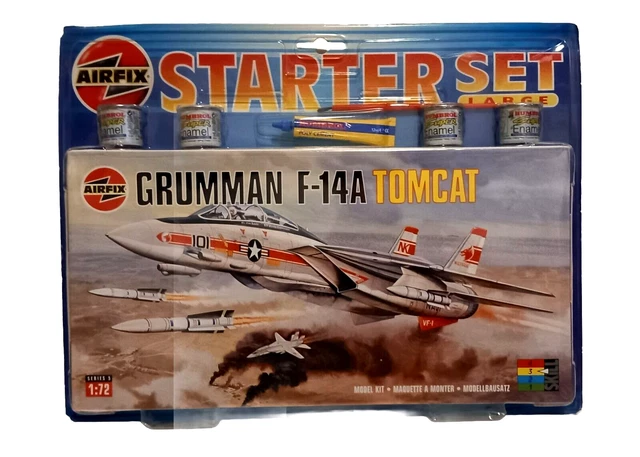 AIRFIX GRUMMAN F-14A Tomcat Model Kit Starter Set Large 1:72 Brand New ...