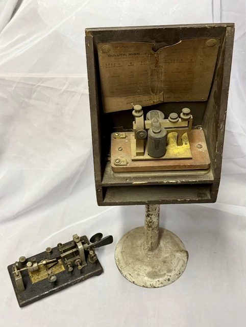 ANTIQUE VIBROPLEX TELEGRAPH Key & Sounder Bug For Morse Code Duluth MN ...