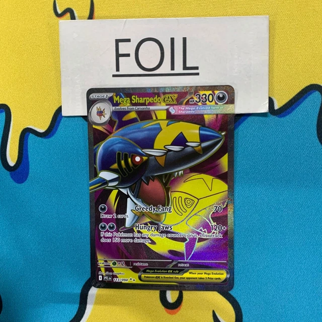 POKEMON TCG MEGA Sharpedo ex - Phantasmal Flames (Ultra Rare) 113/094 ...