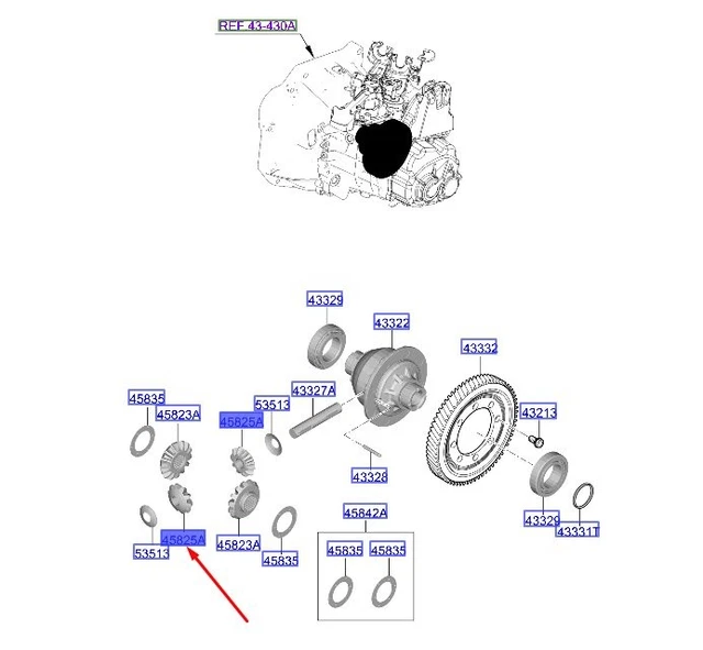HYUNDAI BAYON BC3 Differential Pinion 4582539040 New Genuine £37.15 ...