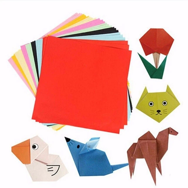 EXPLORE THE WORLD of Origami with 100pc Square Paper Pack in Multiple ...