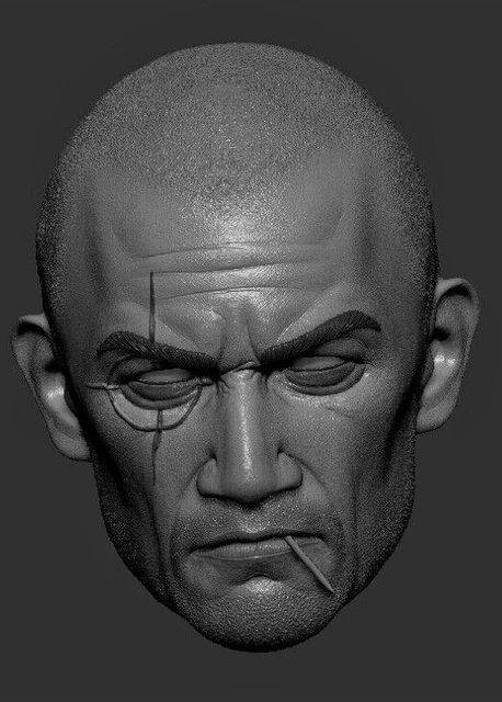 BAD BATCH CROSSHAIR Clone custom head for 4" 6" 7" 12" Star Wars action ...