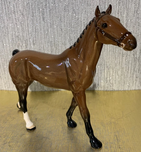 ROYAL DOULTON HORSE HACKNEY PONY MODEL No. DA 261 BROWN BAY GLOSS ...
