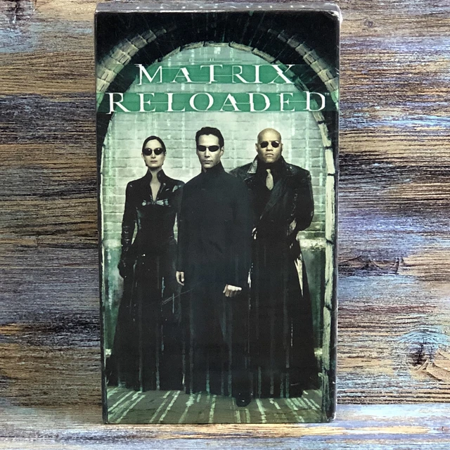 MATRIX RELOADED VHS Movie 2003 Keanu Reeves Laurence Fishburne New ...
