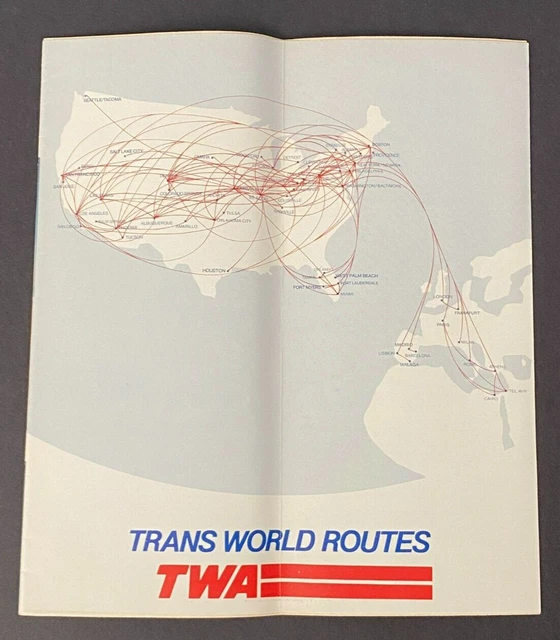 TWA TRANS WORLD Airlines Timetable Effective October 1, 1980 EUR 3,49 ...
