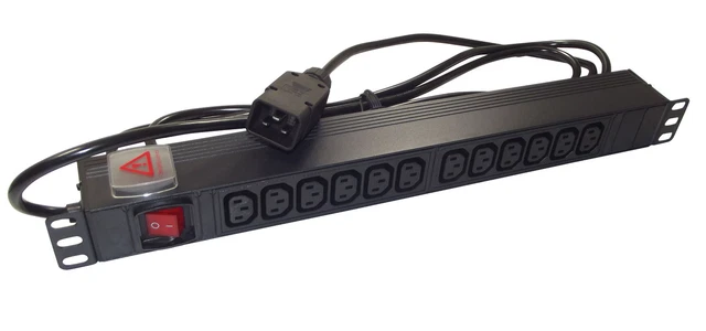 12 WAY IEC C13 PDU +IEC C20 16A Plug 1U 19" Power Distribution Unit £31.99 - PicClick UK