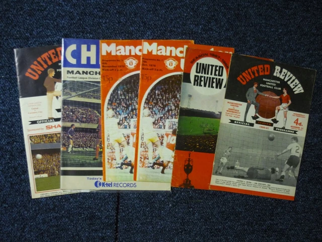 6 MANCHESTER UNITED Programmes H&A 1961-1985 listed £3.83 - PicClick UK