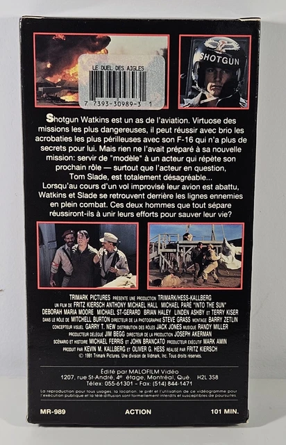 LE DUEL DES Aigles "Into the Sun" (French VHS, 1991) Rare Action, Very ...