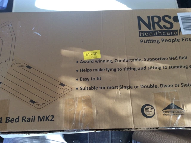 NRS HEALTHCARE 2 in 1 Adult Bed Rail Support Safety Bar For Slatted ...