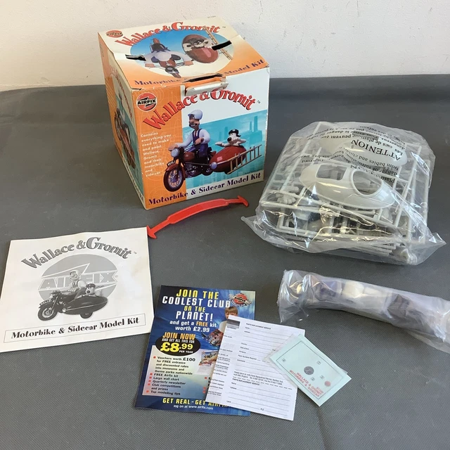 WALLACE & GROMIT Airfix Motorbike & Sidecar Model Kit (Brand New) Rare ...