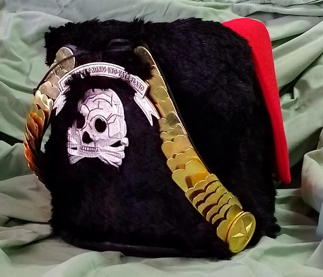 PRUSSIAN GERMAN HUSSAR busby fur hat pelzmutze skull death head ...