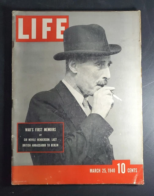 LIFE MAGAZINE MARCH 25, 1940 WWII Hitler Cannibals Dynamiting Crows ...