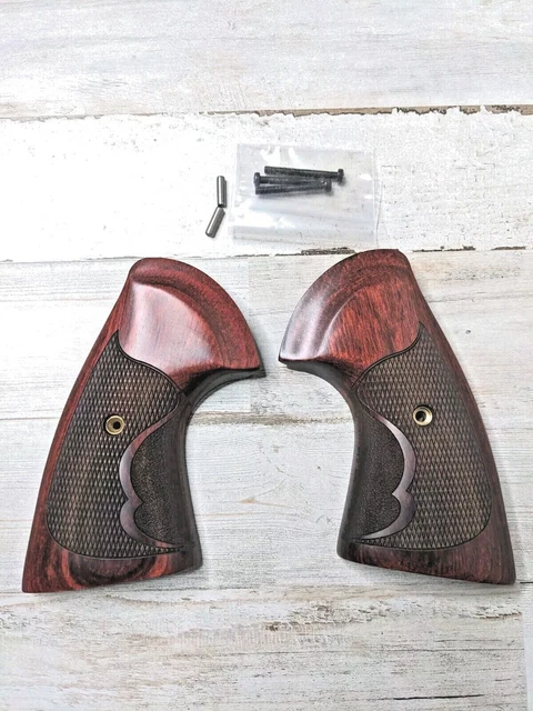 COLT PYTHON GRIPS Colt Anaconda For 2021+ Rosewood Checkered Stipple ...