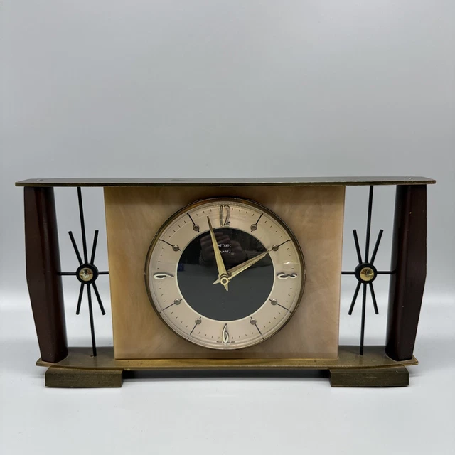 VINTAGE RETRO METAMEC QUARTZ MANTLE CLOCK - 1960s - Working! £38.00 ...