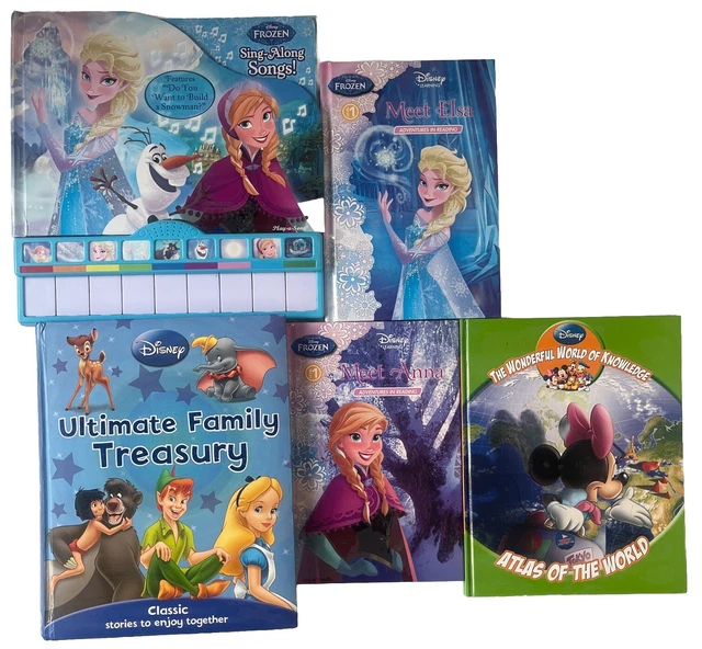DISNEY BUNDLE OF 5 Kids Books Ultimate Family Treasury & Mostly Frozen ...