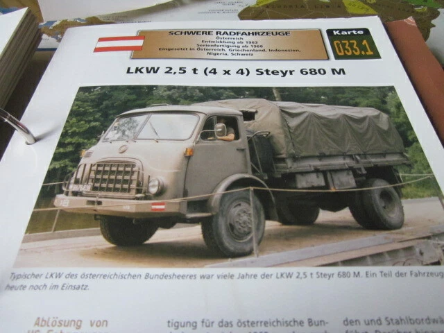 MILITÄRFAHRZEUGE ARCHIV SCHWERE Radkfz 33.1 Steyr 680M LKW 2,5 t ...