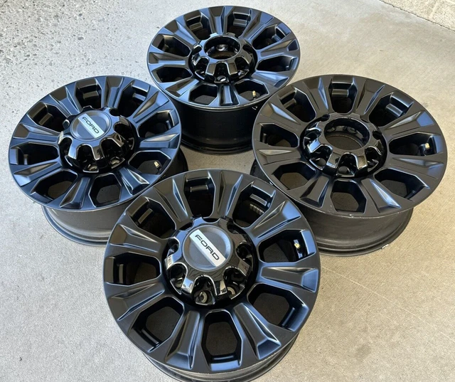18& FORD F350 Tremor F250 Superduty Black Oem Factory Stock Wheels Rims ...