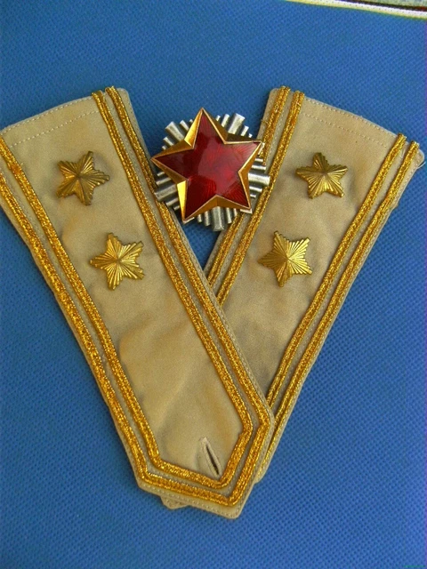 RED STAR OFFICERS cap badge & Ranks lieutenant colonel JNA Army ...