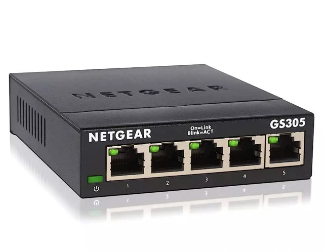 NETGEAR, GS305, 5 Port Gigabit Ethernet Unmanaged Switch EUR 23,90 ...