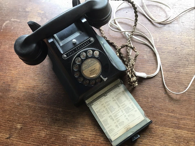 VINTAGE GPO BLACK BAKELITE TELEPHONE Rotary Dial Call Exchange Retro ... VINTAGE GPO BLACK BAKELITE TELEPHONE Rotary Dial Call Exchange Retro ...