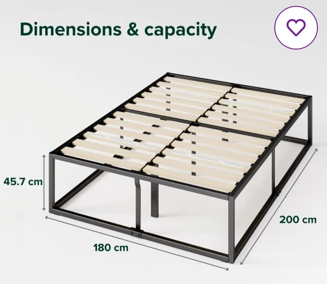 SUPERKING BED FRAME - tall from Wayfair. Barely used £52.72 - PicClick UK