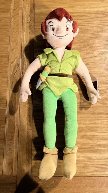 DISNEY STORE EXCLUSIVE Peter Pan Plush Peter Pan 21" RARE with nose and ...