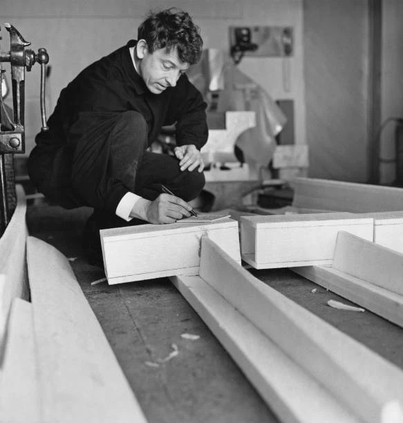 BRITISH SCULPTOR GEOFFREY Clarke works design entrance gate to - 1964 ...