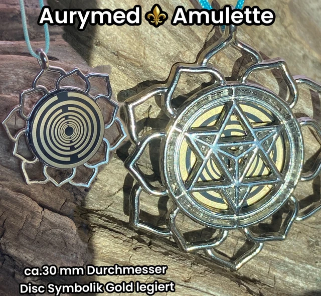 TESLA ANHÄNGER FREQUENZ Lakhovsky Spule Antenne Merkaba Lotus Coin MWO ...