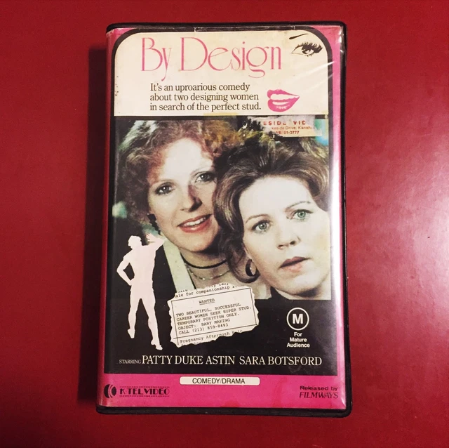 *BY DESIGN VHS K-TEL VIDEO Patty Duke RARE Canadian 80s lesbian couple ...