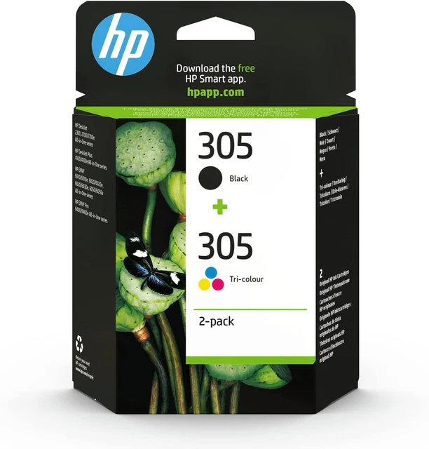 HP 305, DOUBLE Black/Tri-Colour. £20.99 - PicClick UK