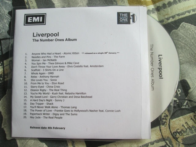 LIVERPOOL THE NUMBER Ones Album Various Artists CDr Promo CD Album £18. ...