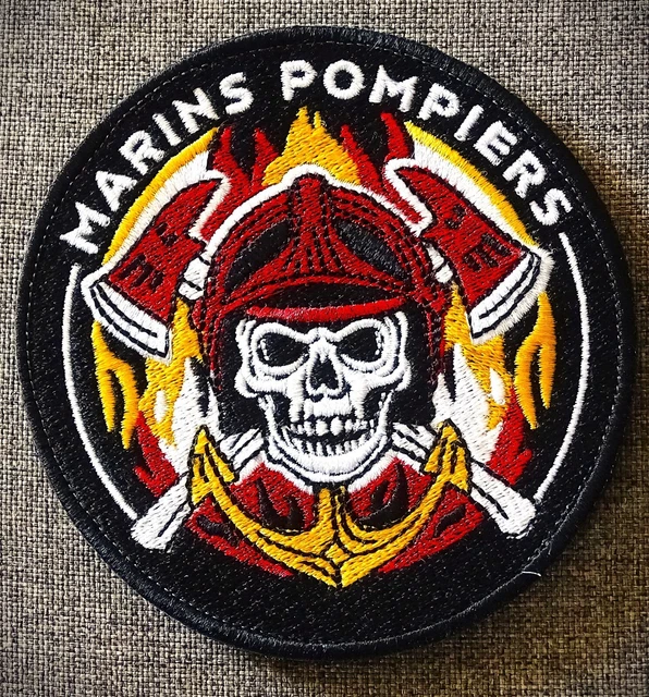 PATCH BRODÉ / MARINE NATIONALE / BMPM - BATAILLON MARINS POMPIERS DE ...