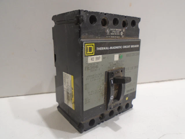 DISJONCTEUR SQUARE D Fal34040 Series 2 Type Fal 40Amp 3-Pôles 480V EUR ...