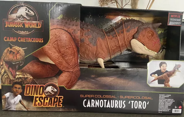 DINOSAURE GÉANT JURASSIC World Carnotaurus Toro Super Colossal 99cm ...