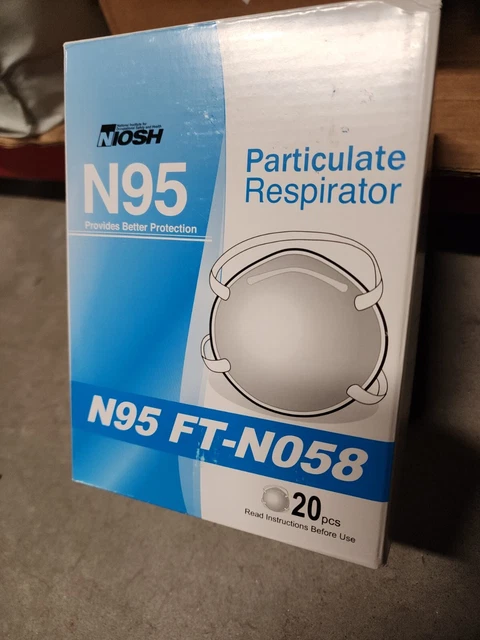 20 NIOSH APPROVED N95 Particulate Filter Respirator/Surgical Face Mask ...
