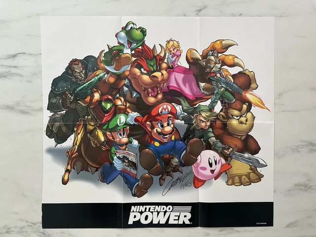 OFFICIAL NINTENDO POWER Poster Original Super SmashBros Brawl Melee ...