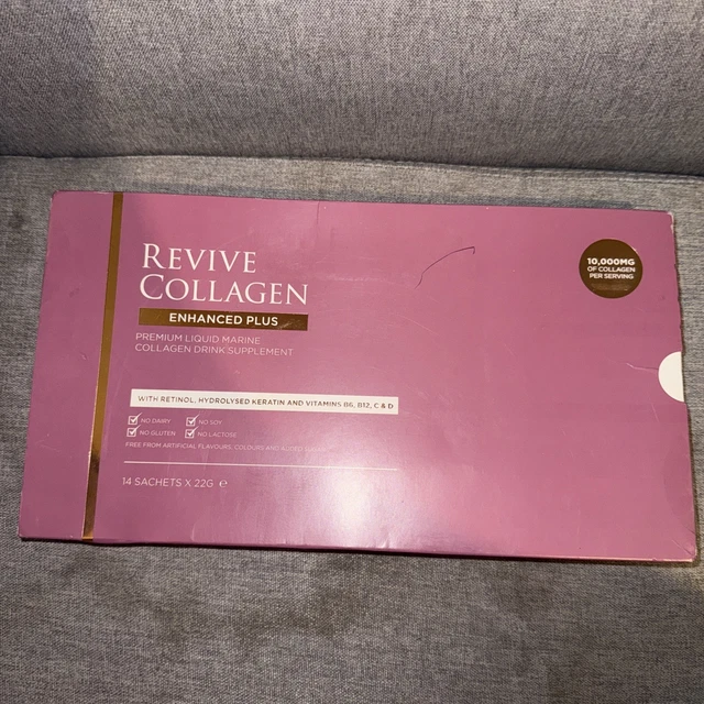 REVIVE COLLAGEN ENHANCED Plus Premium Liquid Marine Collagen, 14 ...