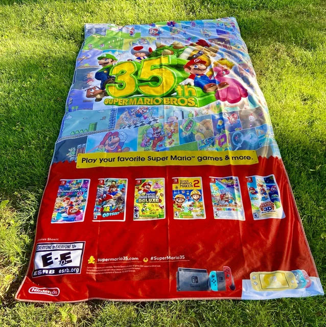 Rare Mario 35th Anniversary Nintendo Fabric Banner Poster 48 X 88
