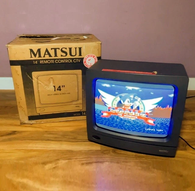 MATSUI 14& INCH CRT Cube TV Retro Gaming Display, Television, Black ...