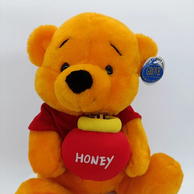 WINNIE THE POOH Soft Toy Grove International 12” Sitting With Original ...