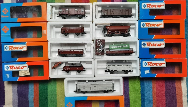 ROCO H0 Konvolut Güterwagen (9x) Epoche 3/4 Gleichstrom KKK 46132 46099 ...