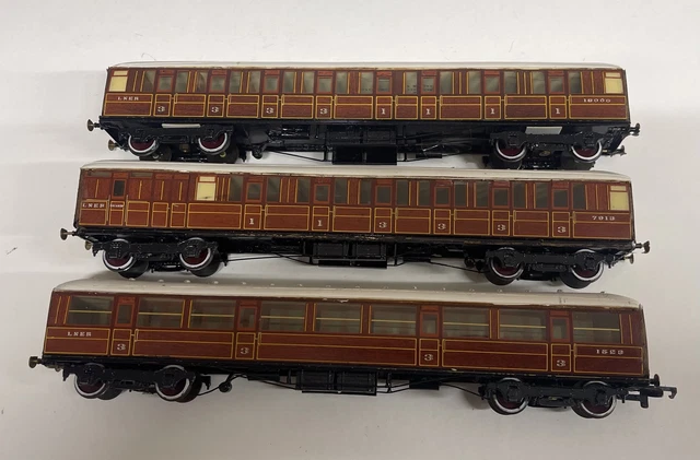 PC MODELS 4MM OO Gauge 3 x Kit built LNER Gresley Coaches £42.30 ...