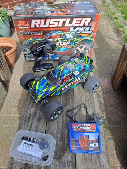 TRAXXAS RUSTLER VXL 1/10 RTR - High Speed RC Car with LiPo Battery & Charger £163.20 - PicClick UK