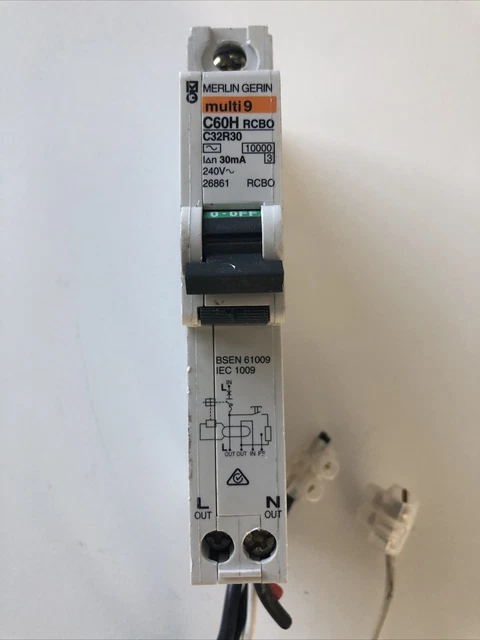 MERLIN GERIN MULTI9 C60H RCBO C32R30 240V £15.50 - PicClick UK